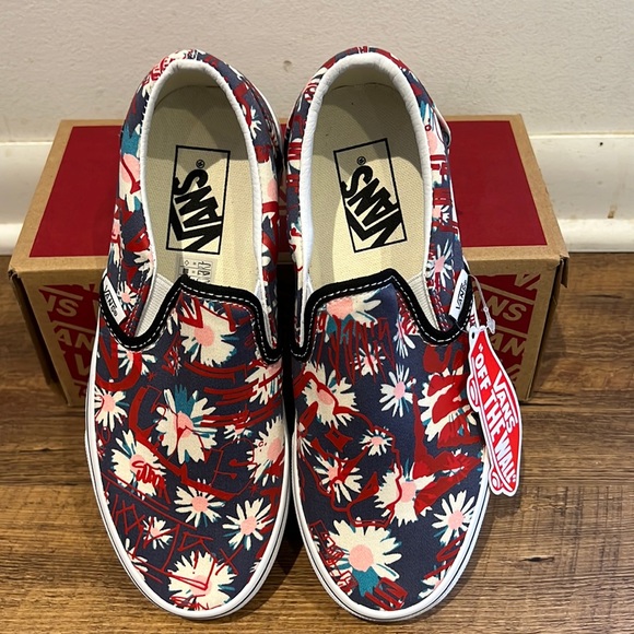 Vans | Shoes | Nib Vans Floral Graffiti Print | Poshmark